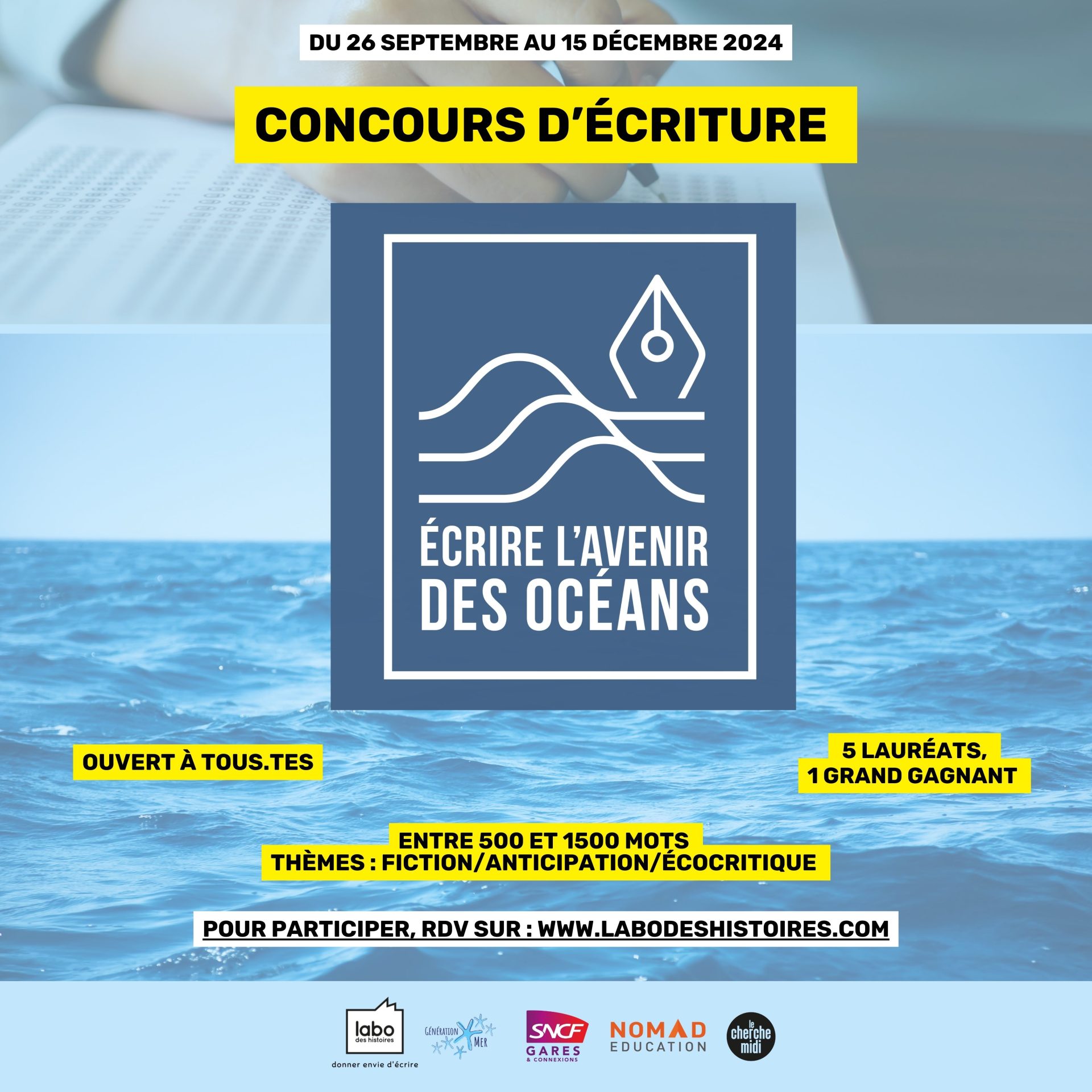 Participez au concours d’écriture "Écrire l’avenir des océans" - Le Labo des histoires