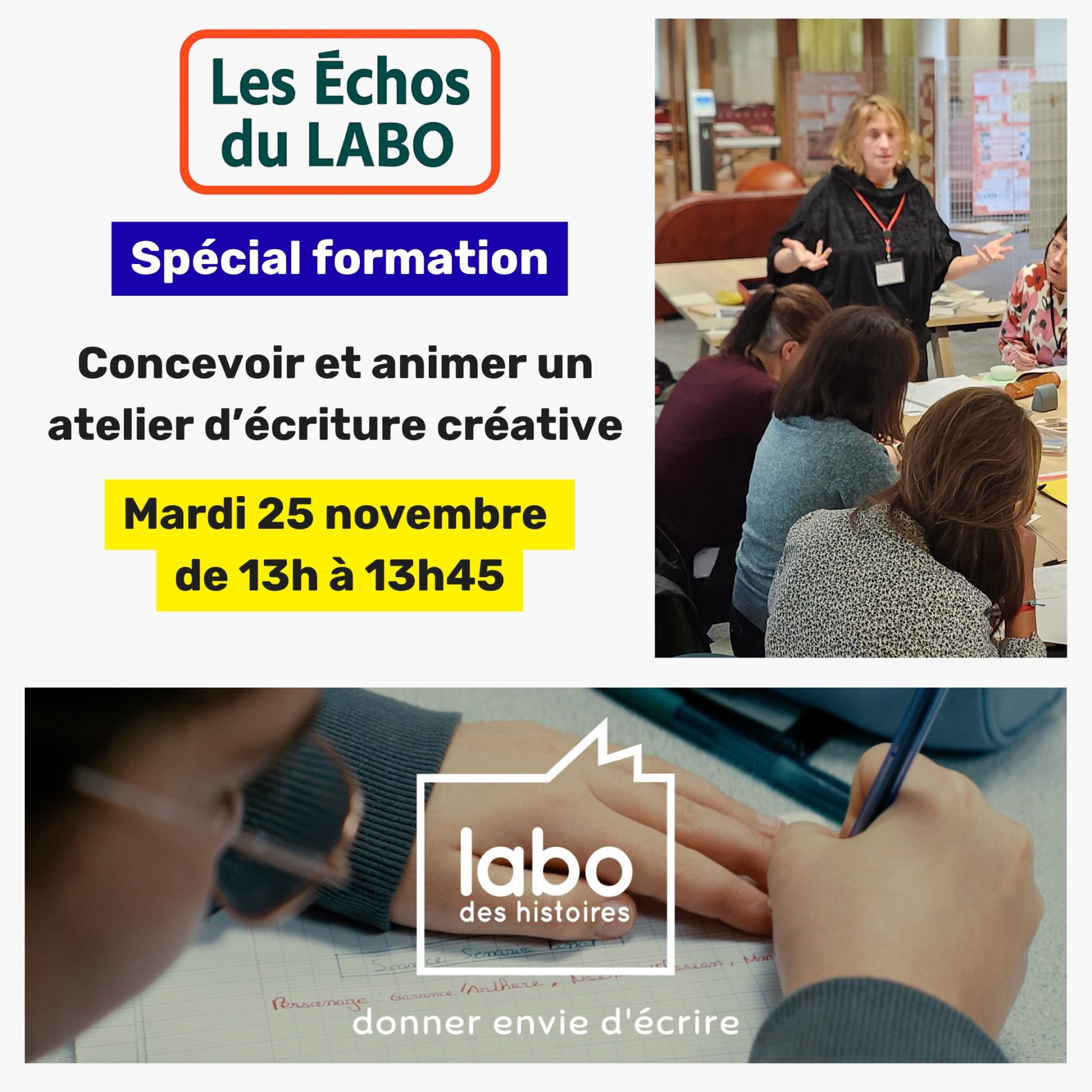 Inscription - "Concevoir et animer un atelier d'écriture créative" - Le ...